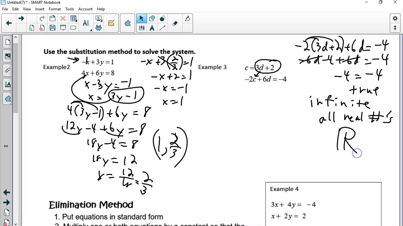 alg2B 9 1 notes substitution and elimination