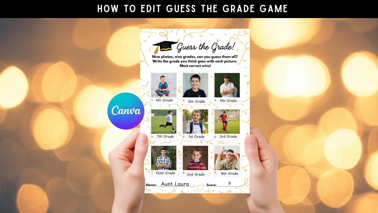 How to Edit Etsy Listing Guess the Grade Graduation Game