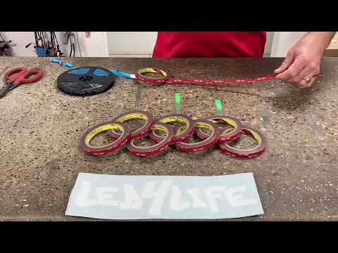 Applying 3M VHB tape to strip lighting at LED4life