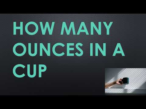 how many ounces in a cup