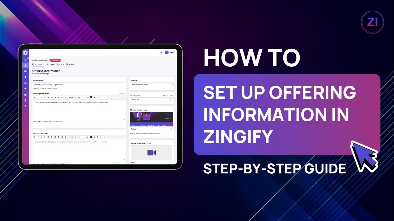 4(b). How to Set Up Offering Information in Zingify | Step-by-Step Guide