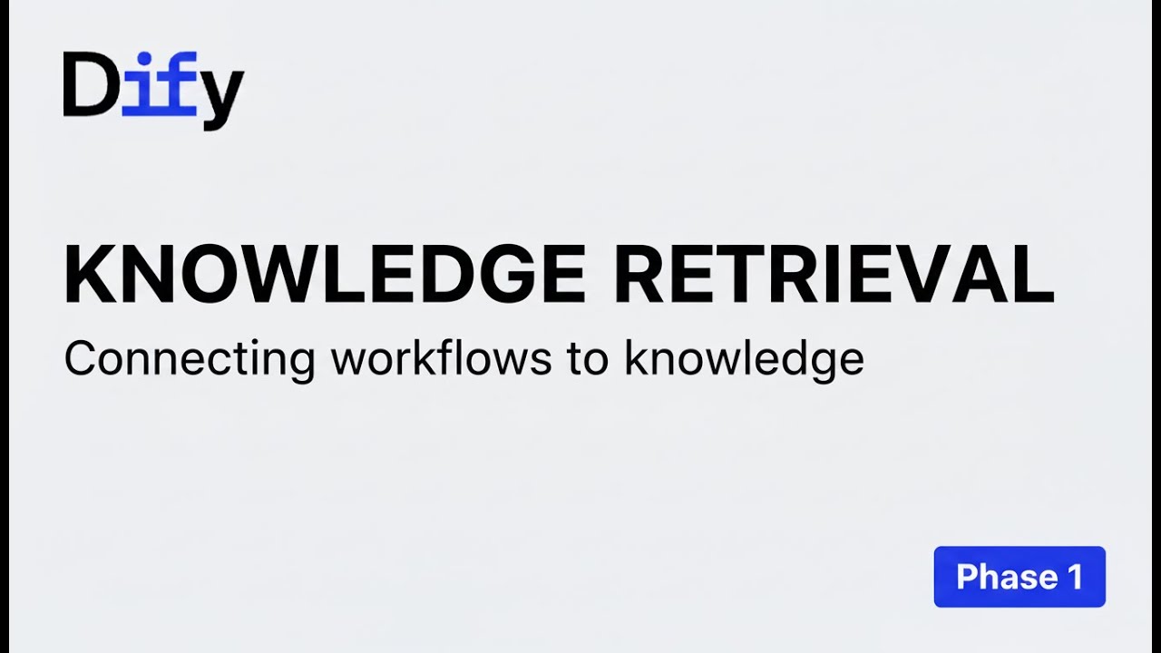 Dify Workflow – Phase 1 | Knowledge Retrieval: Querying External Knowledge Bases