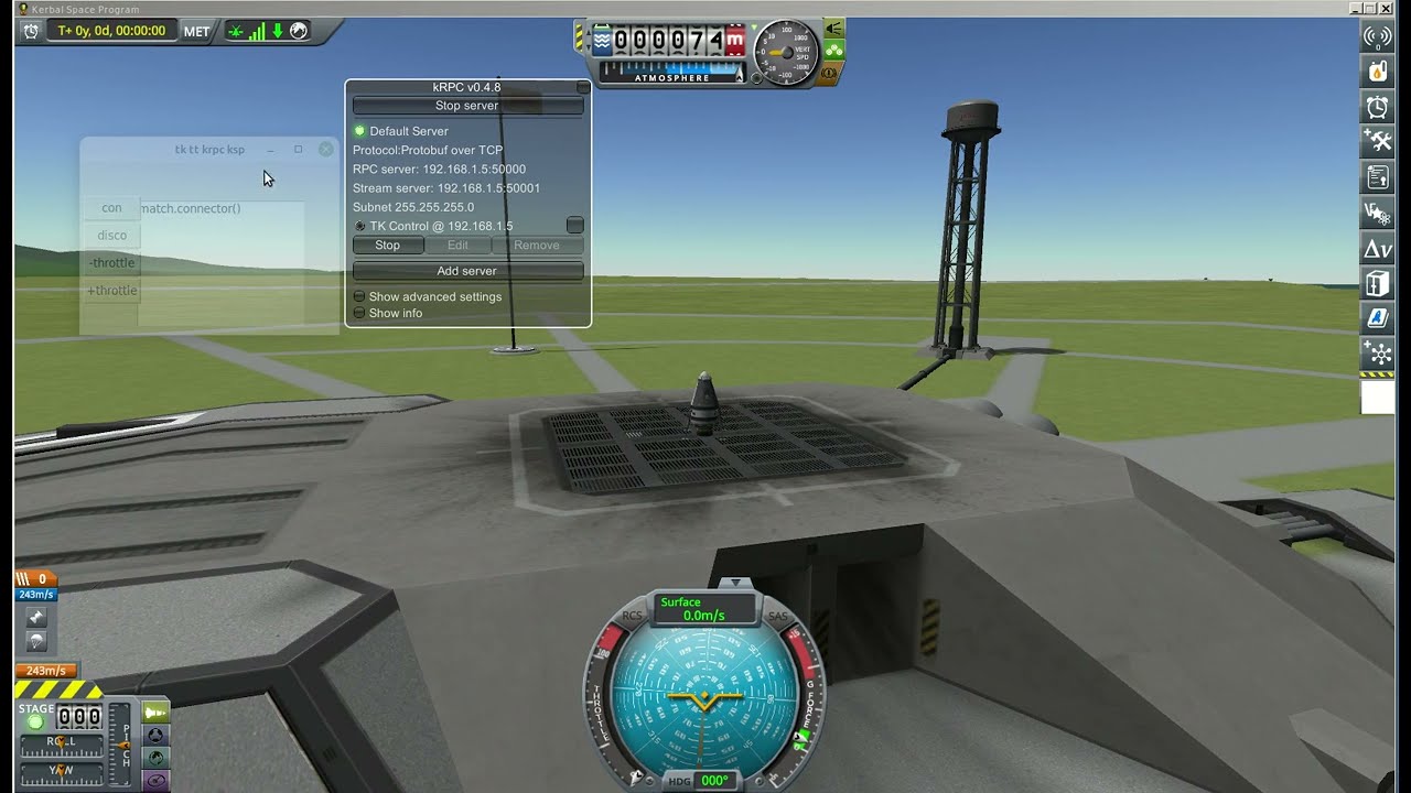 Updated look for kRPC Tkinter interface