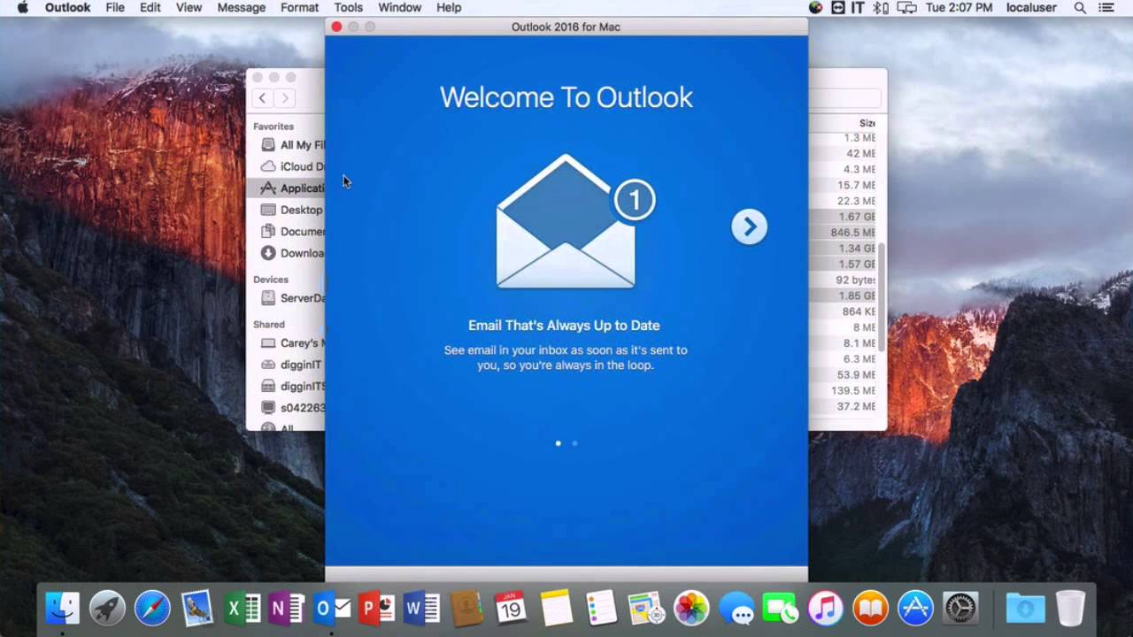How to register Office2016 and Setup Email in Outlook2016 Mac