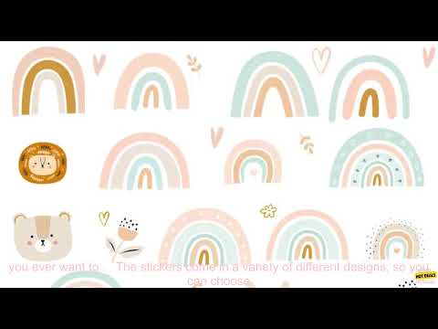 1005003232284358 Cartoon Animals Rainbow Wall Stickers for Baby Room Kids room Girls Be