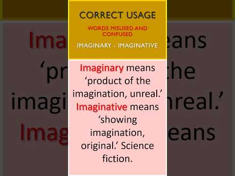 Correct Usage of Imaginary and Imaginative