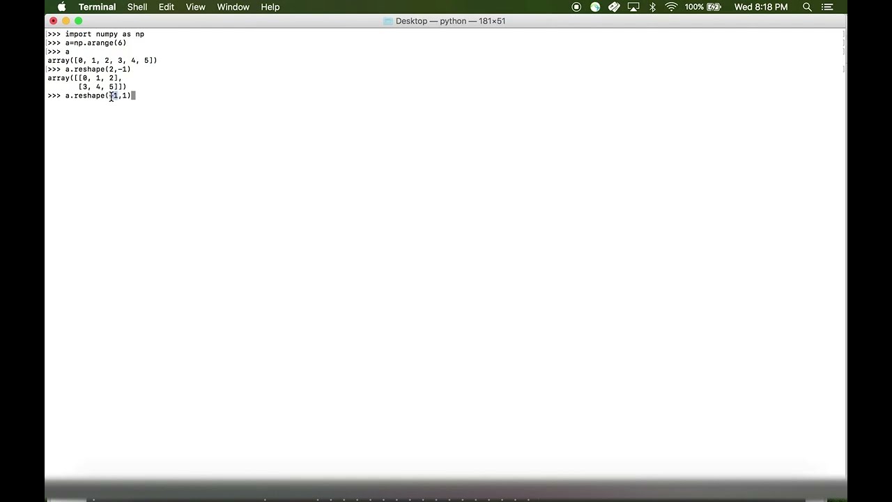 Python Numpy Reshape Explained, using reshape -1