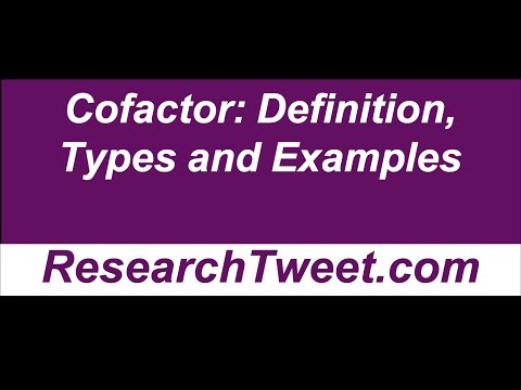Cofactor: Definition, Types, and Examples