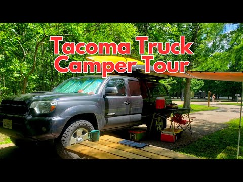 Tacoma Truck Camper Tour - 2014 Toyota Tacoma with Camper Shell and Accessories