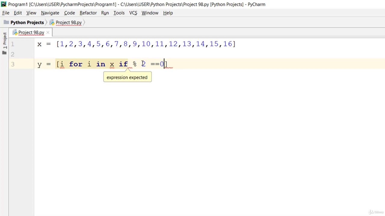 Python Practice 93  How to select Even Numbers from list,