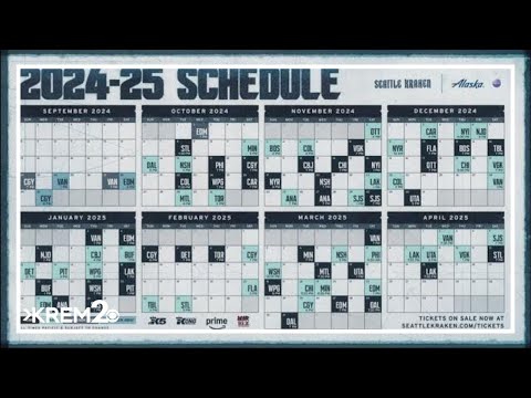 Take a look at the 2024-25 Seattle Kraken schedule