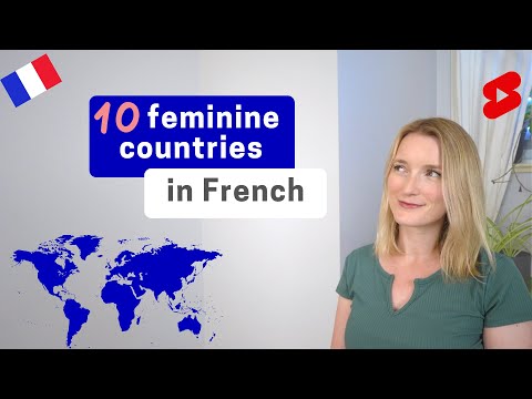 10 Feminine countries in French π«π· #shorts