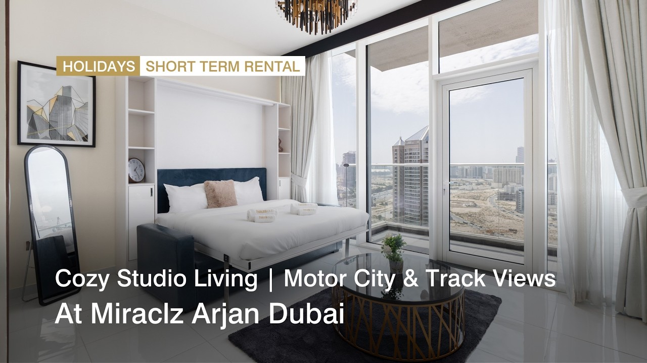 Cozy Studio Living | Motor City & Track Views | Miraclz Arjan Dubai | | haus & haus Holiday Homes