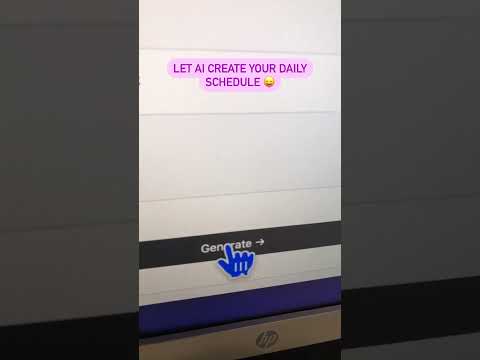 AI To Help You Will Daily Schedule