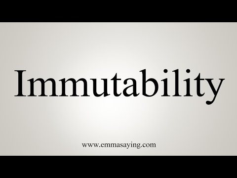 How To Say Immutability