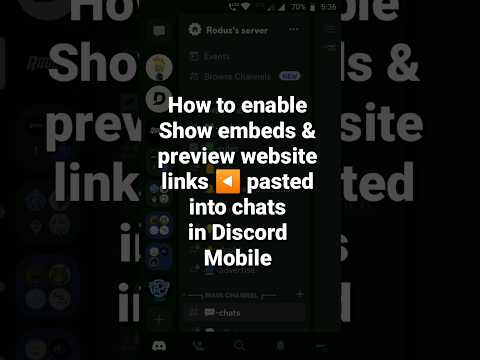 How to enable Show embeds & preview website links ◀️ pasted into chats in Discord Mobile #roduz