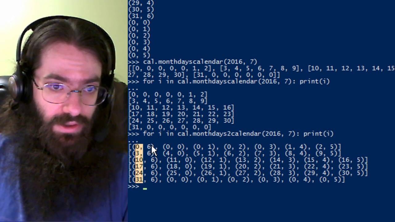 Let's Code Python: calendar