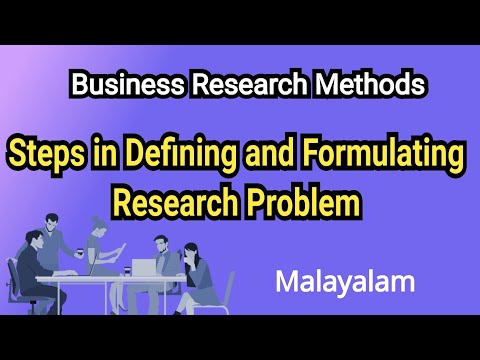 Steps for Defining and Formulating a Research Problem | Business Research Methods | Malayalam |