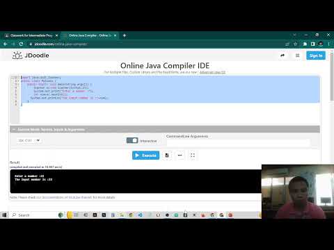 Application of Java Scanner using Jdoodle online compiler.