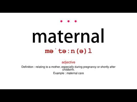 How to pronounce maternal - Vocab Today