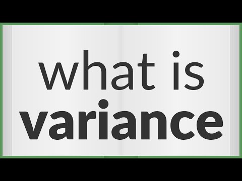 Variance | meaning of Variance