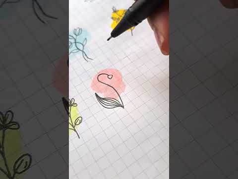 Floral Easy doodles journal ideas bujo #draw #doodle #journal #bujo #art #floral #fypシ #tutorial
