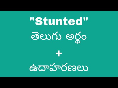 Stunted meaning in telugu with examples | Stunted తెలుగు లో అర్థం @Meaning in Telugu