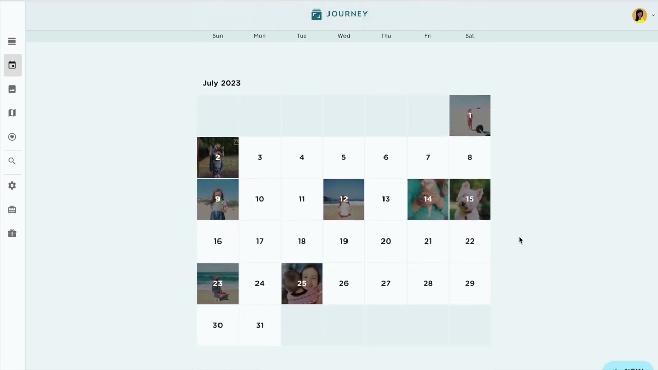 Journey Cloud Sync - Calendar View