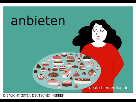 anbieten - Konjugation, Bedeutungen, Beispiele