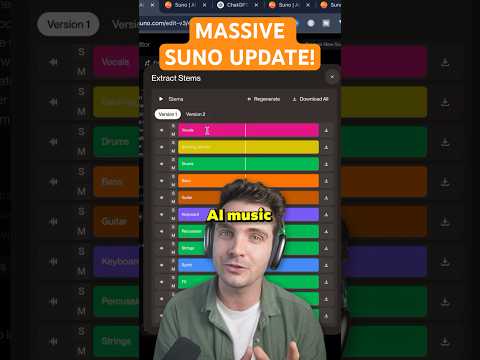 Suno AI Just Dropped This INSANE Music Editing Update that lets you Extract Stems! #suno #shorts