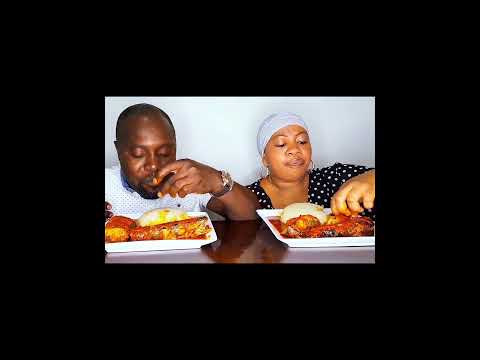 ASMR LEFT HAND EATING MUKBANG CHALLENGE WITH FUFU AND OKRA SOUP MUKBANG