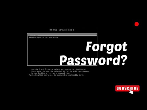How To Reset Your Arch Linux forgotten Password