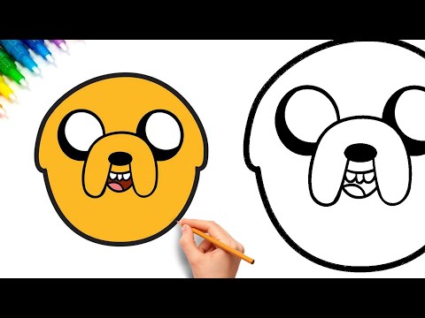 How to draw Jake's Face | Adventure Time Drawing