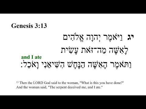 Genesis 3 -- Hebrew Bible Speaker with English Captions