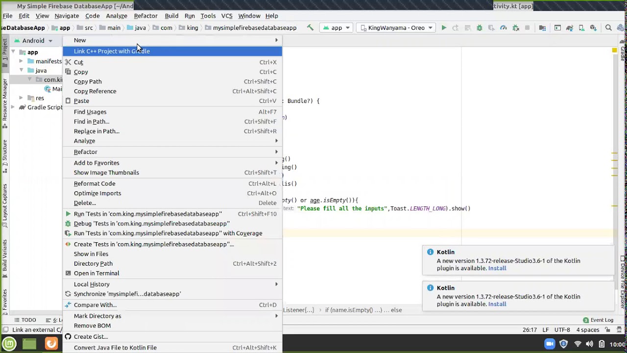 Understanding firebase database in Android PART B (Saving Data)