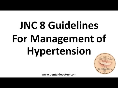 JNC 8 Guidelines for Management of Hypertension - High Blood Pressure