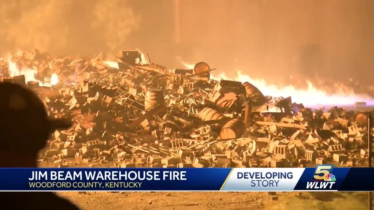 45,000 barrels of bourbon burn in fire at Jim Beam warehouse in Kentucky