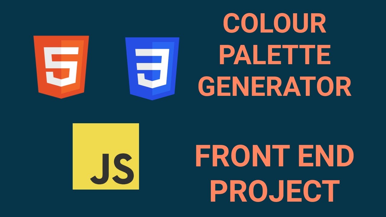How to code a Colour Palette Generator - HTML CSS and JavaScript Tutorial - Front End Project