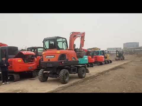 Used Korea Made Original Doosan DX60 Wheel Excavator 6 Ton