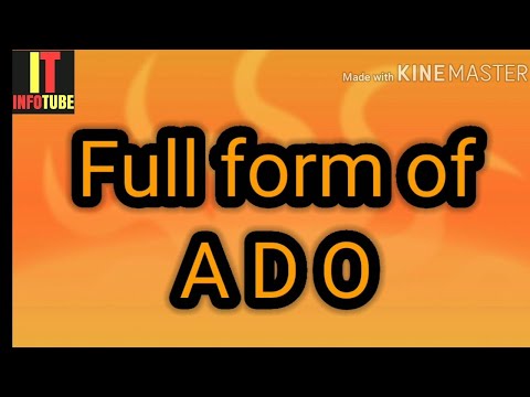 Full form of ADO | what is ADO