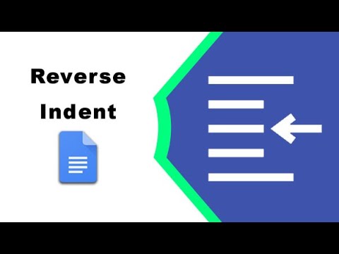 How to reverse indent in google docs