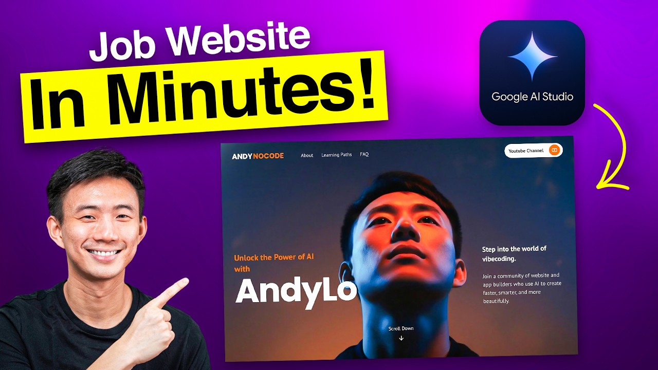 How I Built a Cinematic Personal Website with Google Gemini Free AI Tools In 10 Mins [No-Code]