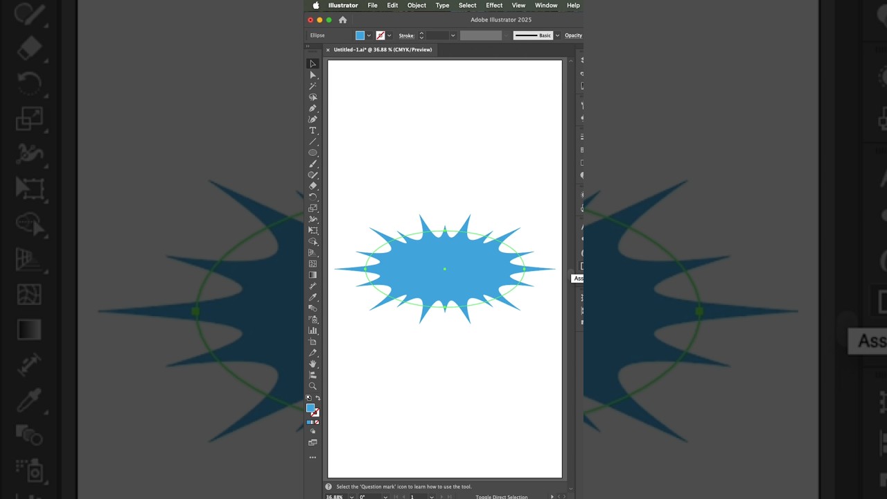 Comic Style Speech Bubble in Illustrator! 🗯️🎙️ #shorts
