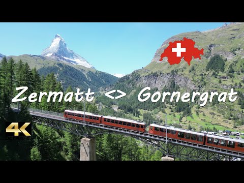 Matterhorn Gotthard Bahn 🇨🇭 Zermatt - Gornergrat- 戈尔内格拉特峰 - 高納葛拉特鐵路 - 馬特洪峰鐵路 - ゴルナーグラート - 고르너그라트 4K