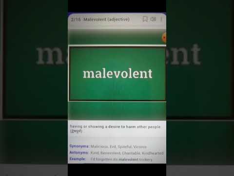 Synonyms of MALEVOLENT ll IELTS vocabulary