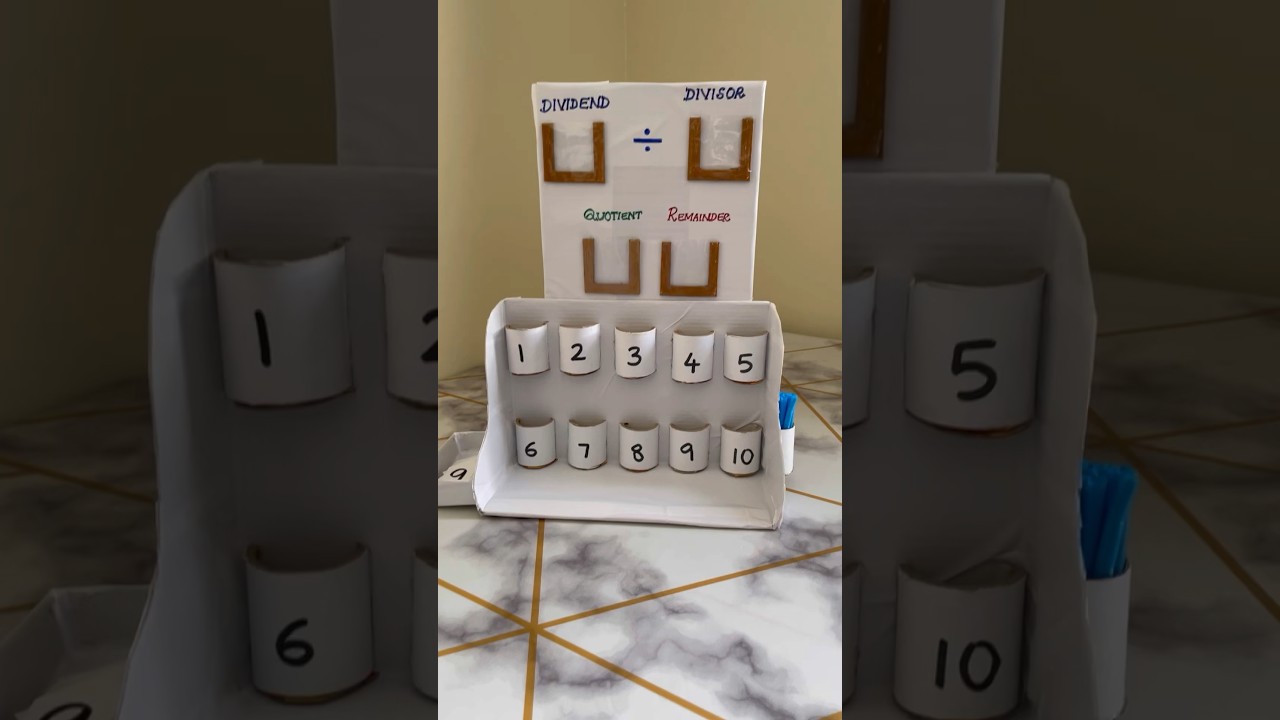 Maths Division Working Model Grade 3 | School Project Exhibition idea #shorts DIY The Mommy Way #tlm