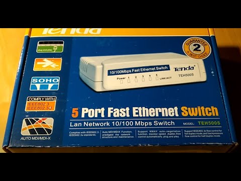 Unboxing New TENDA TEH500S Fast Ethernet Swich 100BASE-T/100BASE-TX