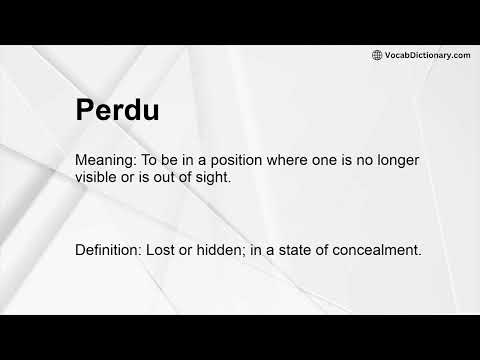 Perdu Meaning