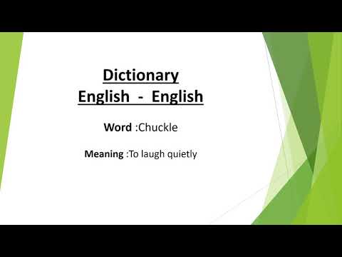 Chuckle Meaning Dictionary English - English