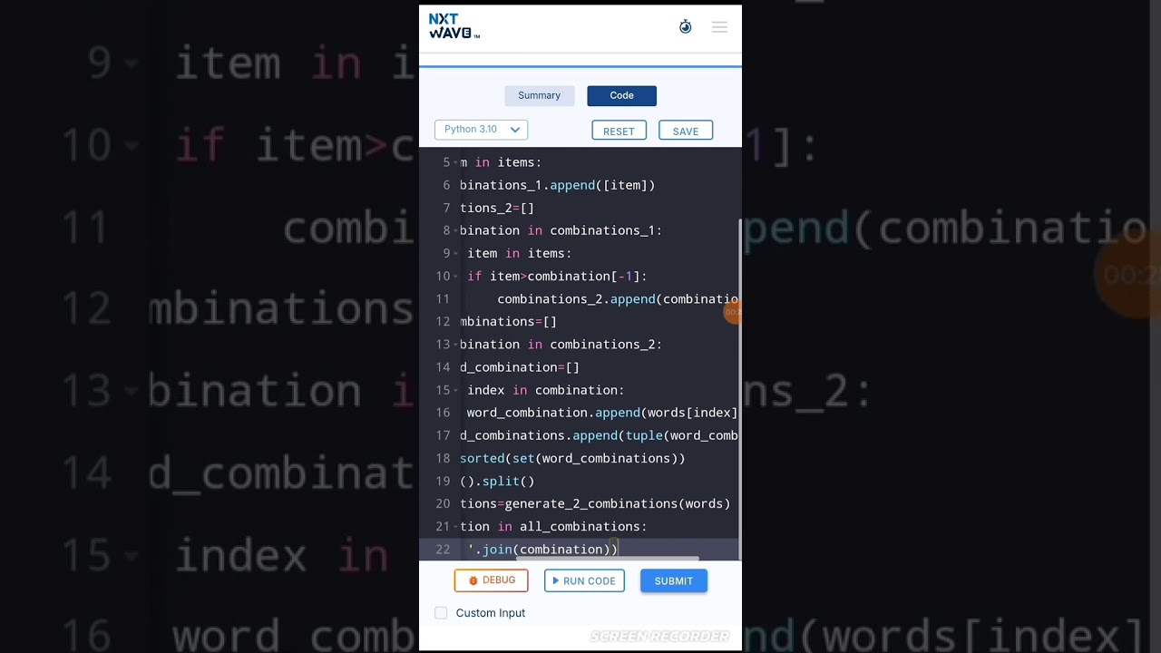 Two Words Combination using  CCBP Nxtwave #coding #programming #python #pythoncoding #nxtwaveccbp4